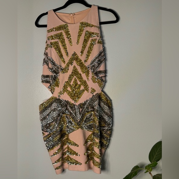 ASOS | Dresses | Asos Pink Sequin Embellished Halter Mini Dress | Poshmark